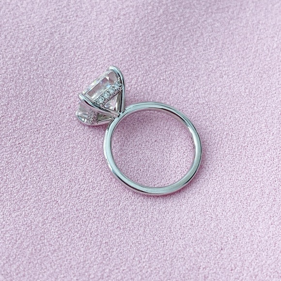 Jewelry | 3ct Square Radiant Cut Moissanite Solitaire Engagement Ring ...